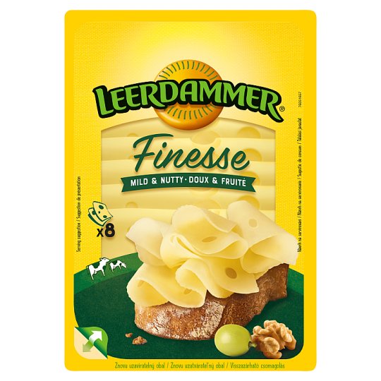 Leerdammer Finesse Original 8 Slices 80 g - Tesco Groceries