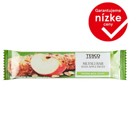 Tesco Muesli Bar with Apple Pieces 30 g - Tesco Groceries