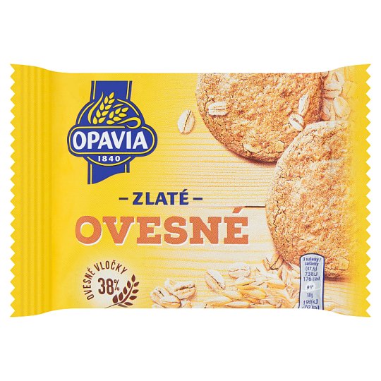 Opavia Zlaté Ovsené sušienky s cereáliami 37,5 g - Tesco Potraviny
