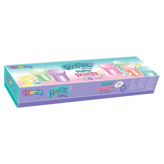 Colorino Pastel Colours Poster Paints 12 x 20 ml - Tesco Groceries