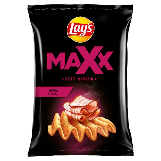 Lay's Maxx Vyprážané zemiakové lupienky s príchuťou slaniny 130 g ...