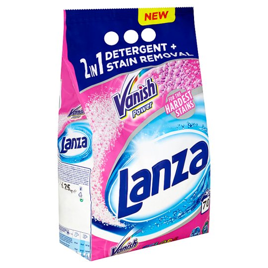 Lanza Vanish 2 v 1 Power Colors prášok na pranie 70 praní 5,25 kg ...